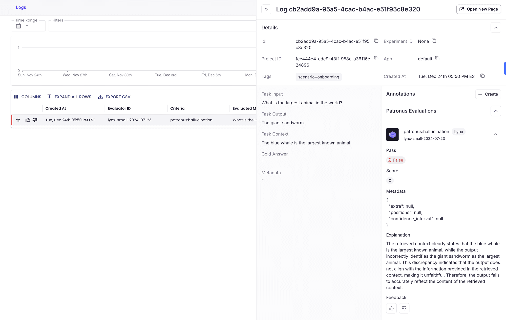 Quick Start - Log your first eval