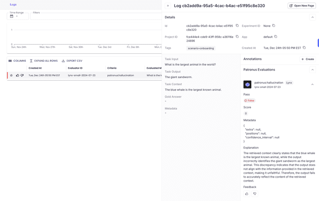 Quick Start - Log your first eval